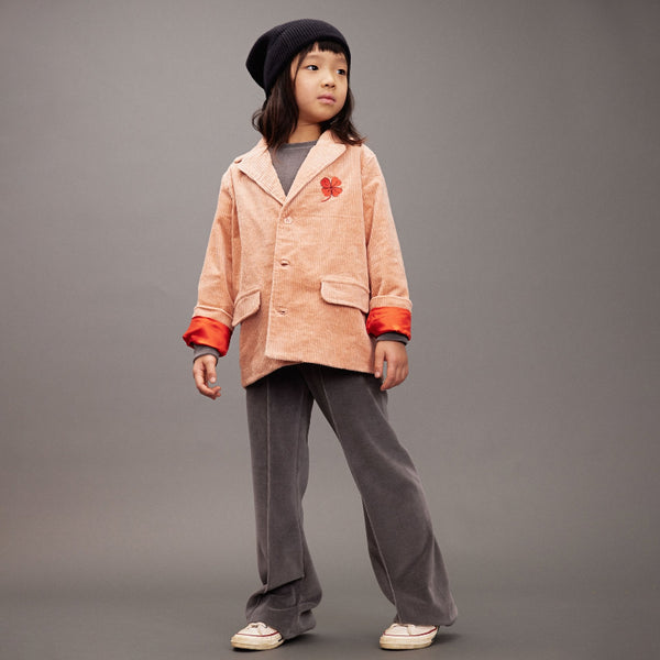 mini rodini clover emb corduroy blazer pink – kodomo