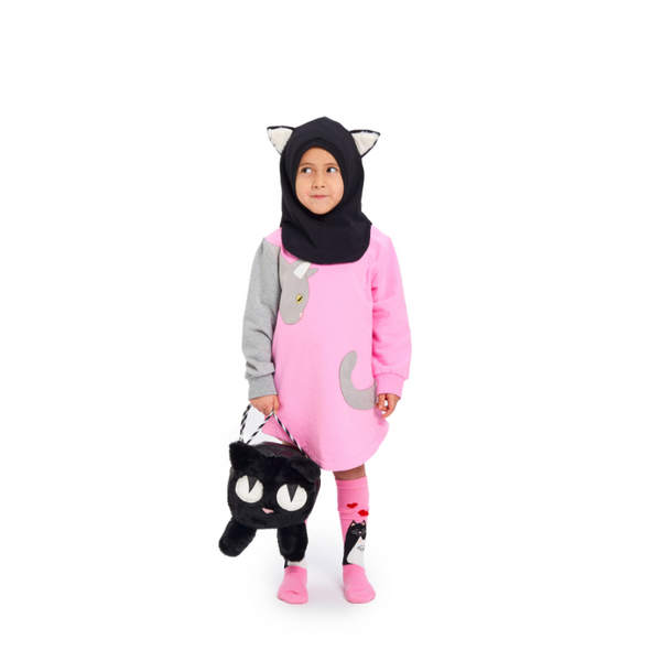 wauw capow winter cat black balaclava – kodomo