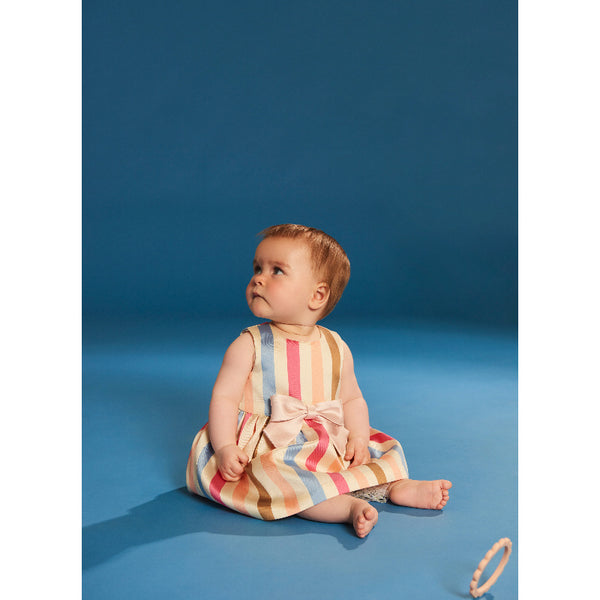 hucklebones bodice baby dress & bloomers multi stripe – kodomo